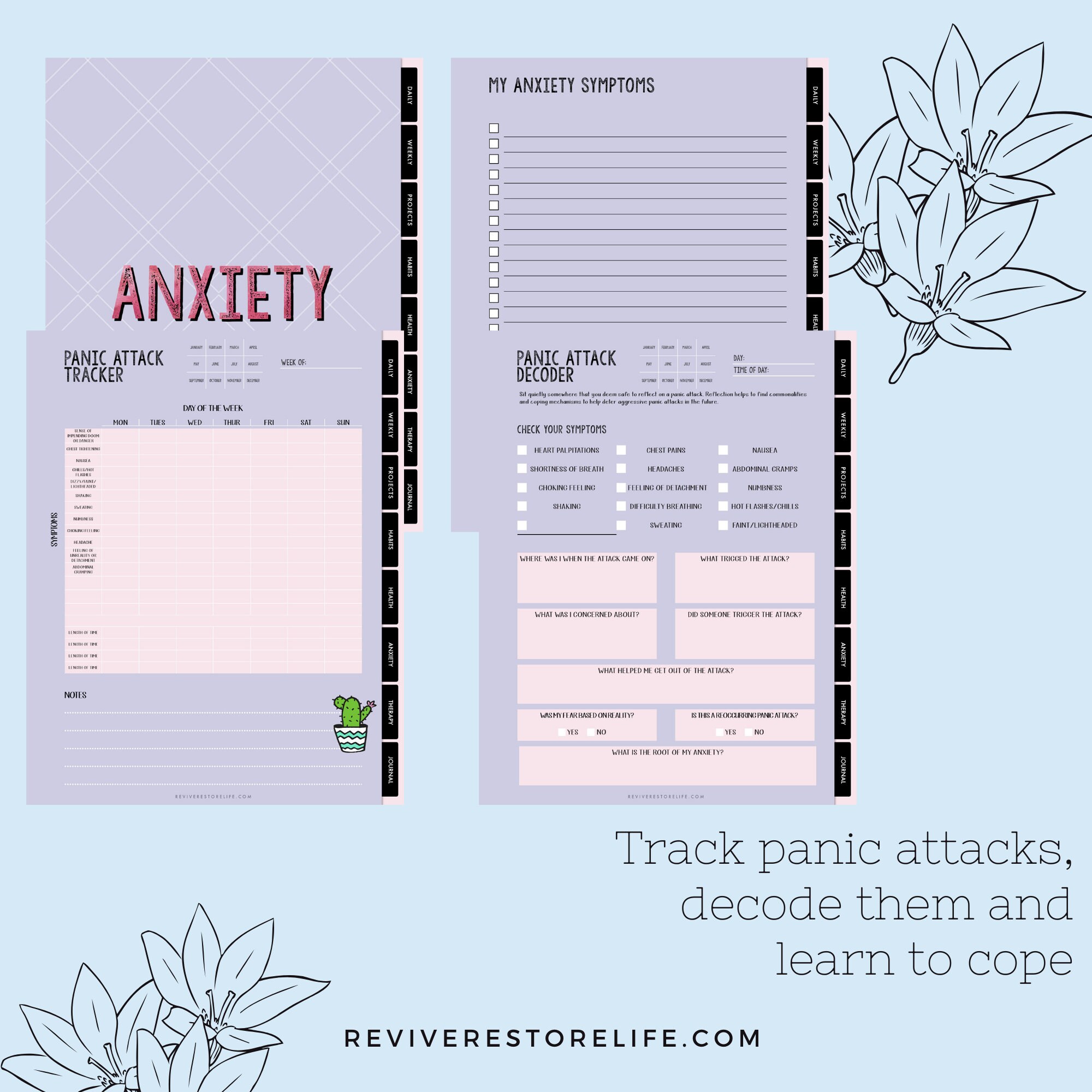 Digital Planner for Anxiety and Therapy Goodnotes iPad - Etsy