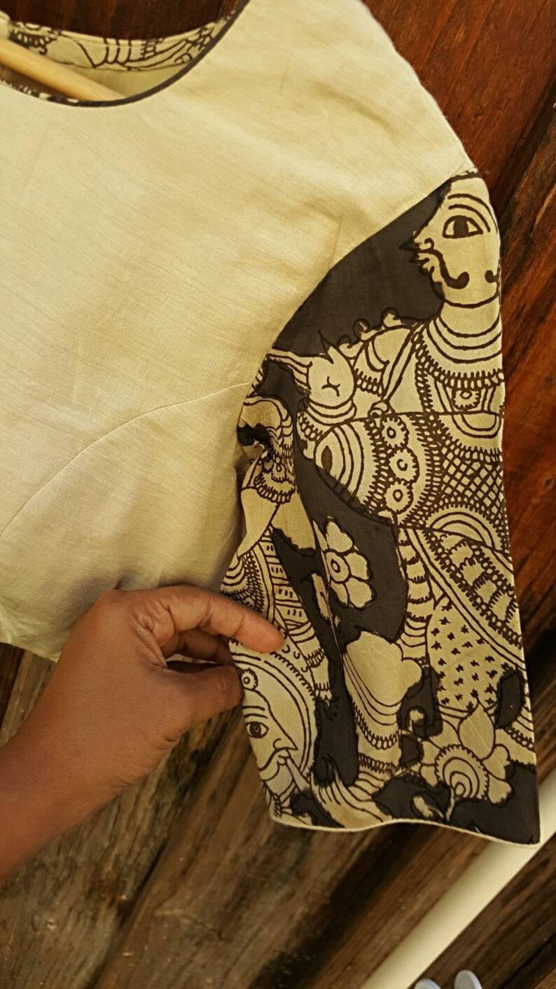Classy Blouse With Pure Kalamkari - Etsy
