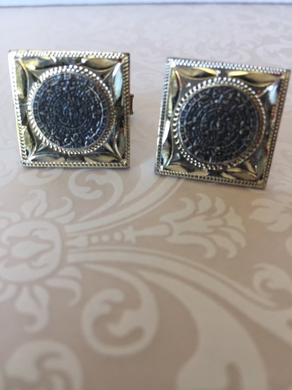 Vintage toshikane seahorse cuff-links - Gem