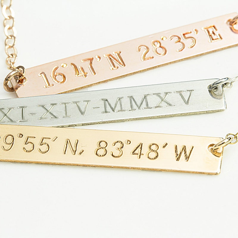 Roman Numeral Necklace - Etsy