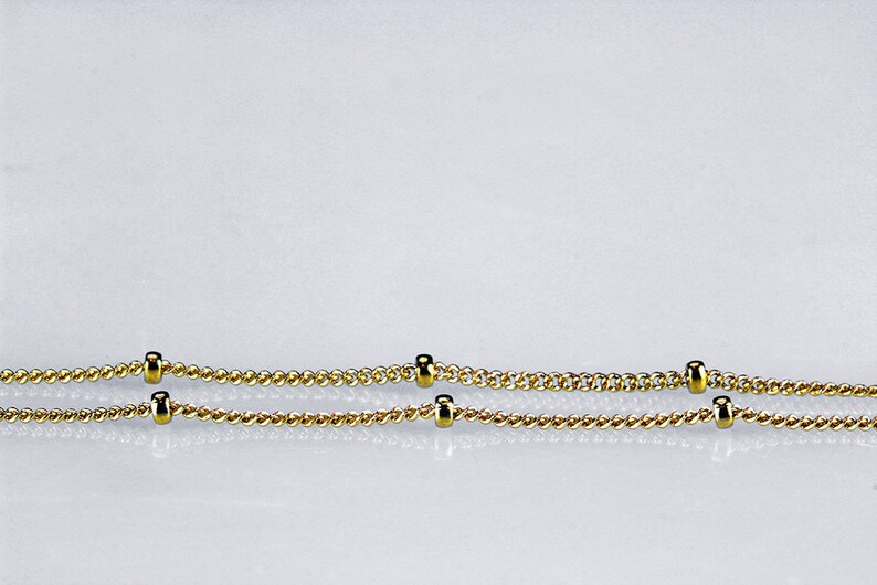 Gold Chain Bracelet Dainty Gold Chain Dotted Bracelet - Etsy