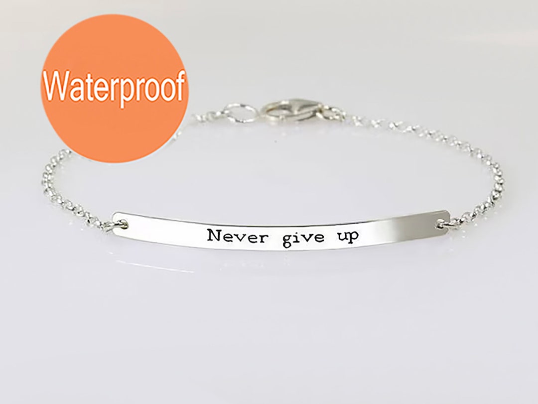 Inspirational Bracelet Sterling Silver, Motivational Quote Bracelet ...