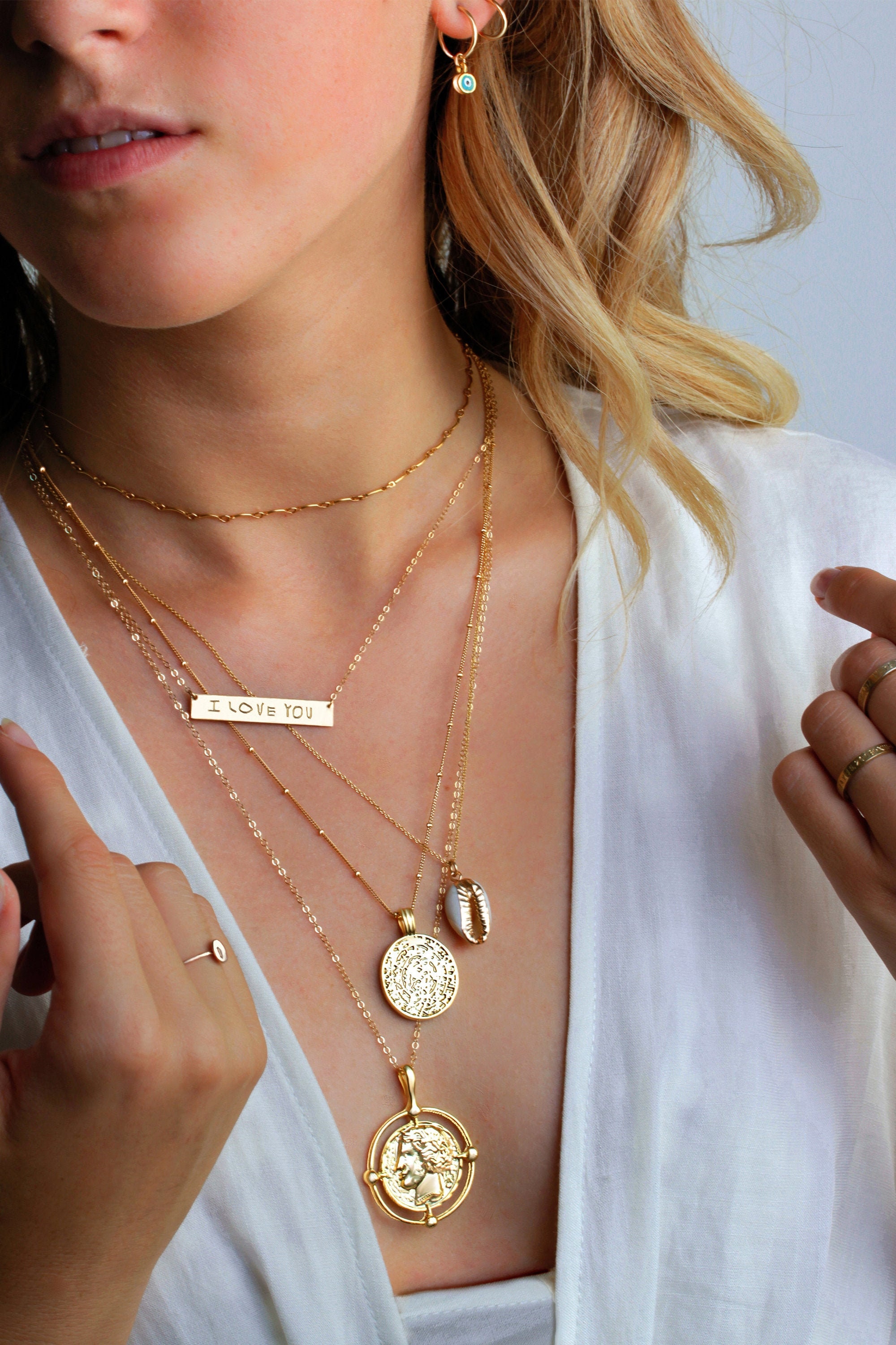 Greek coin necklace Coin necklace gold Greek jewelry Gifts | Etsy