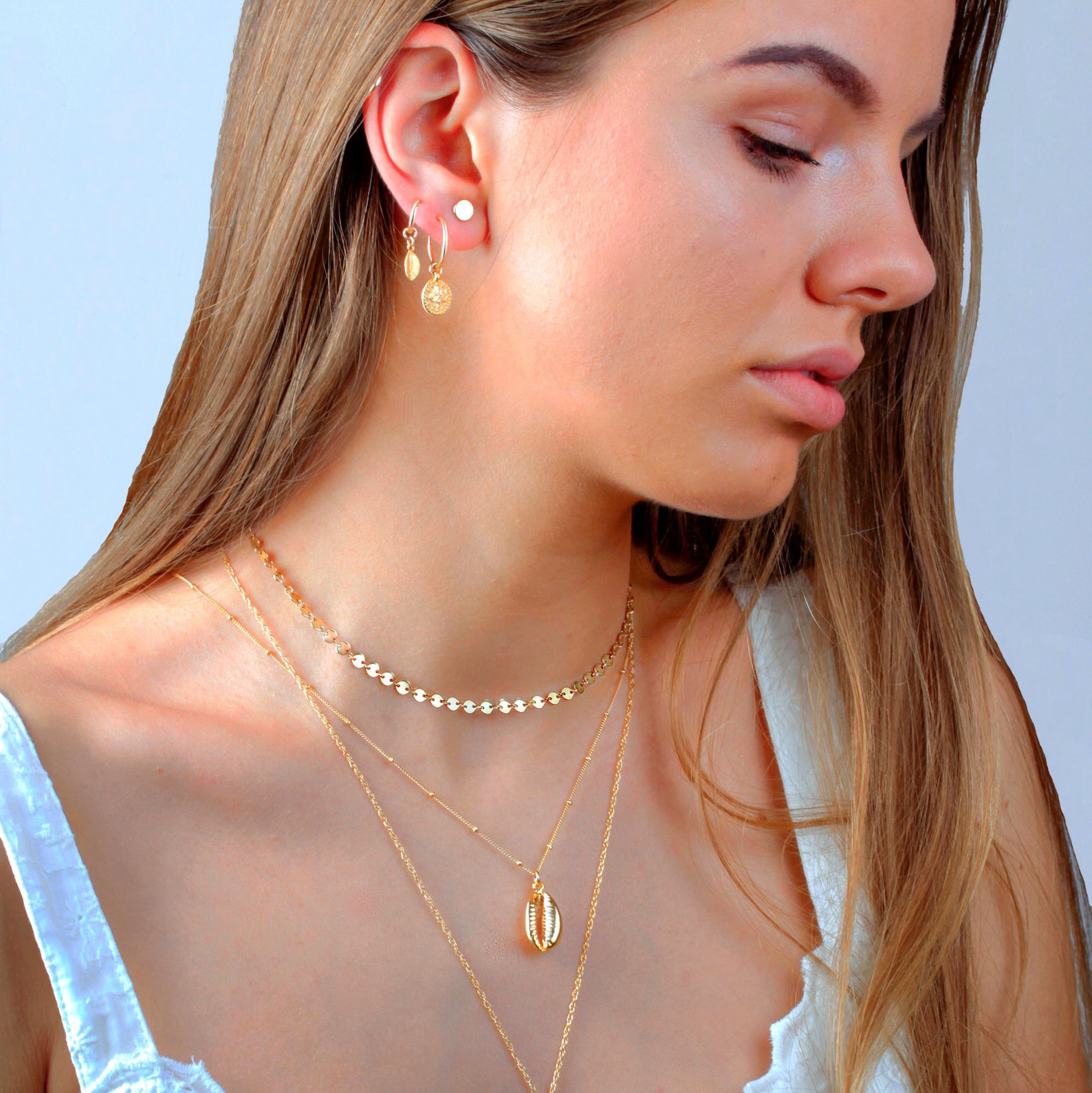 Gold Coin Hoop Earrings Huggie Hoop Earrings Small Antique - Etsy