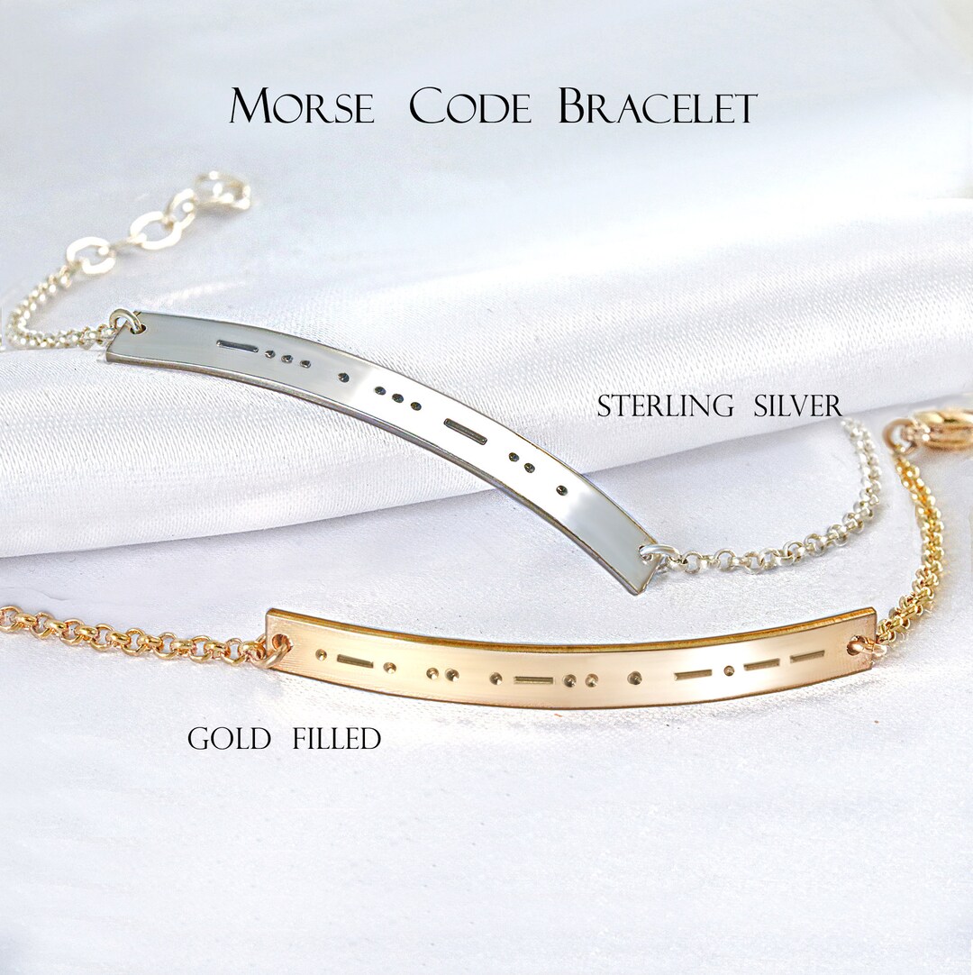 Morse Code Bracelet Women, Custom Morse Code Bracelet Sister ...