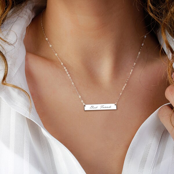 Gold Bar Necklace - Etsy