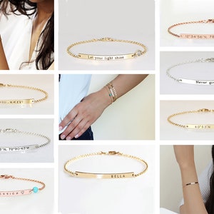 Inspirational Bracelet Sterling Silver, Motivational Quote Bracelet ...