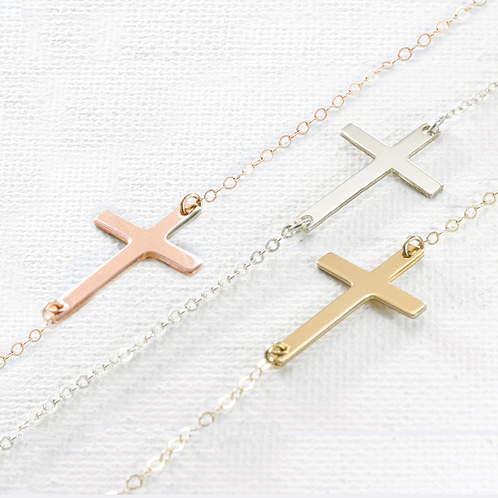 Kelly Ripa Style Cross Necklace Sideways Cross Necklace Gold - Etsy