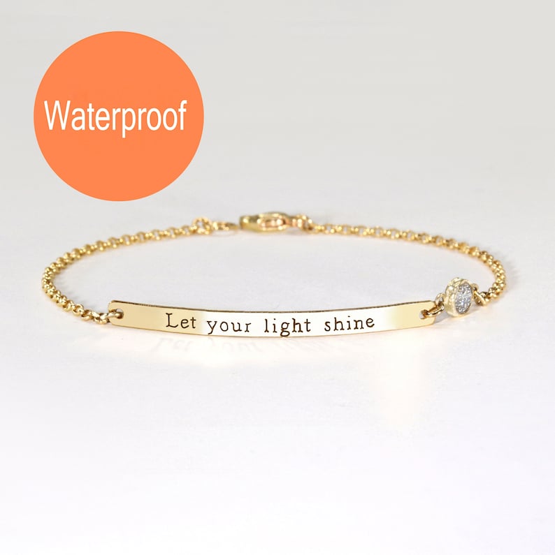 Quote Bracelet Personalized Inspirational Bracelet Custom - Etsy