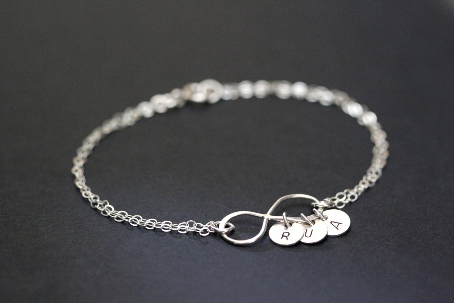 Personalized Infinity Bracelet Infinity Charm Bracelet - Etsy