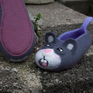 Wet Felted Wool Mouse Slippers / Handmade House Mouse Shoes - Etsy Canada