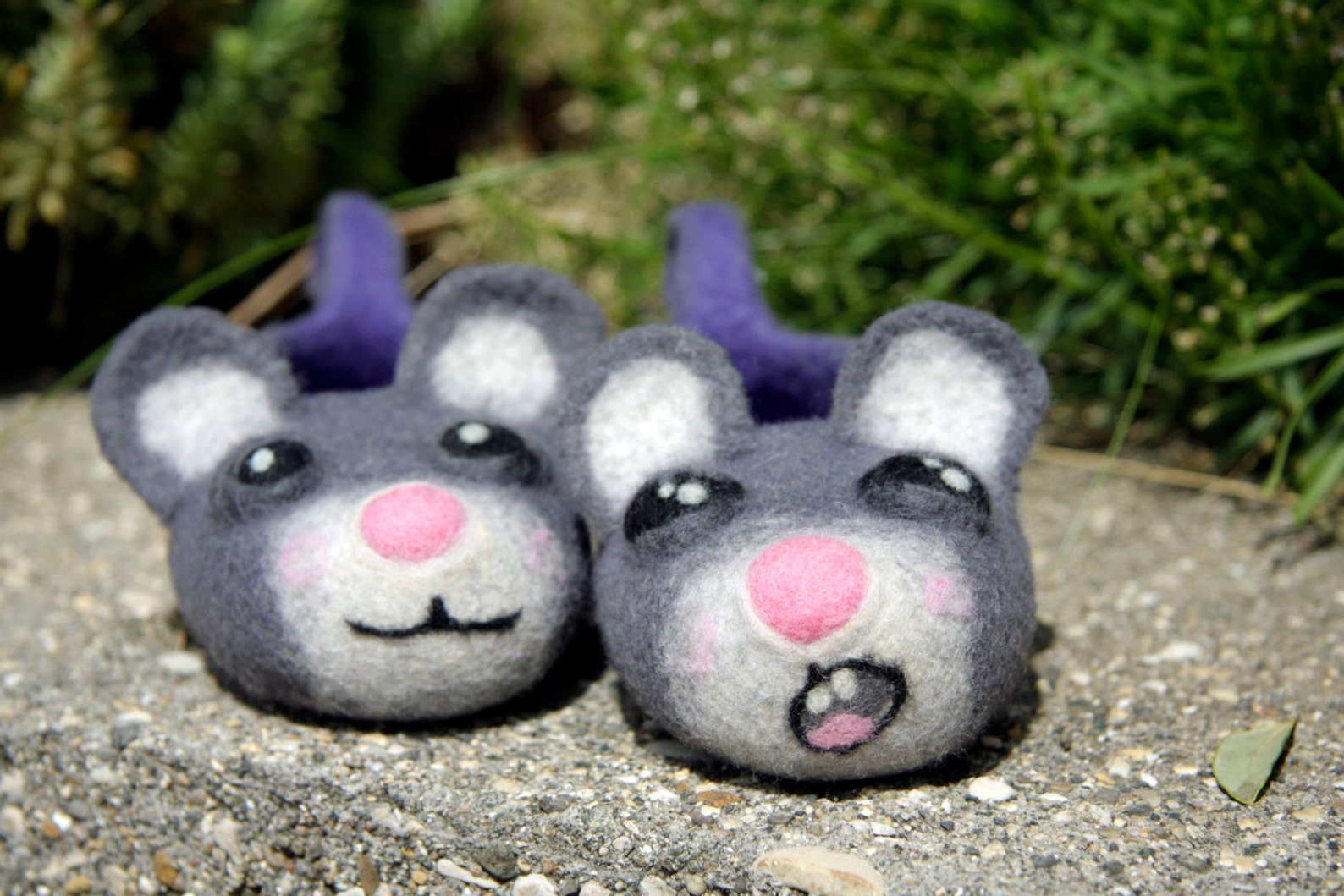 Wet Felted Wool Mouse Slippers / Handmade House Mouse Shoes - Etsy Canada