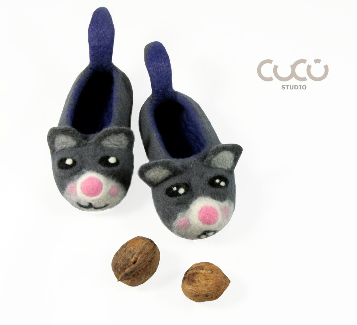 Wet Felted Wool Mouse Slippers / Handmade House Mouse Shoes - Etsy Canada