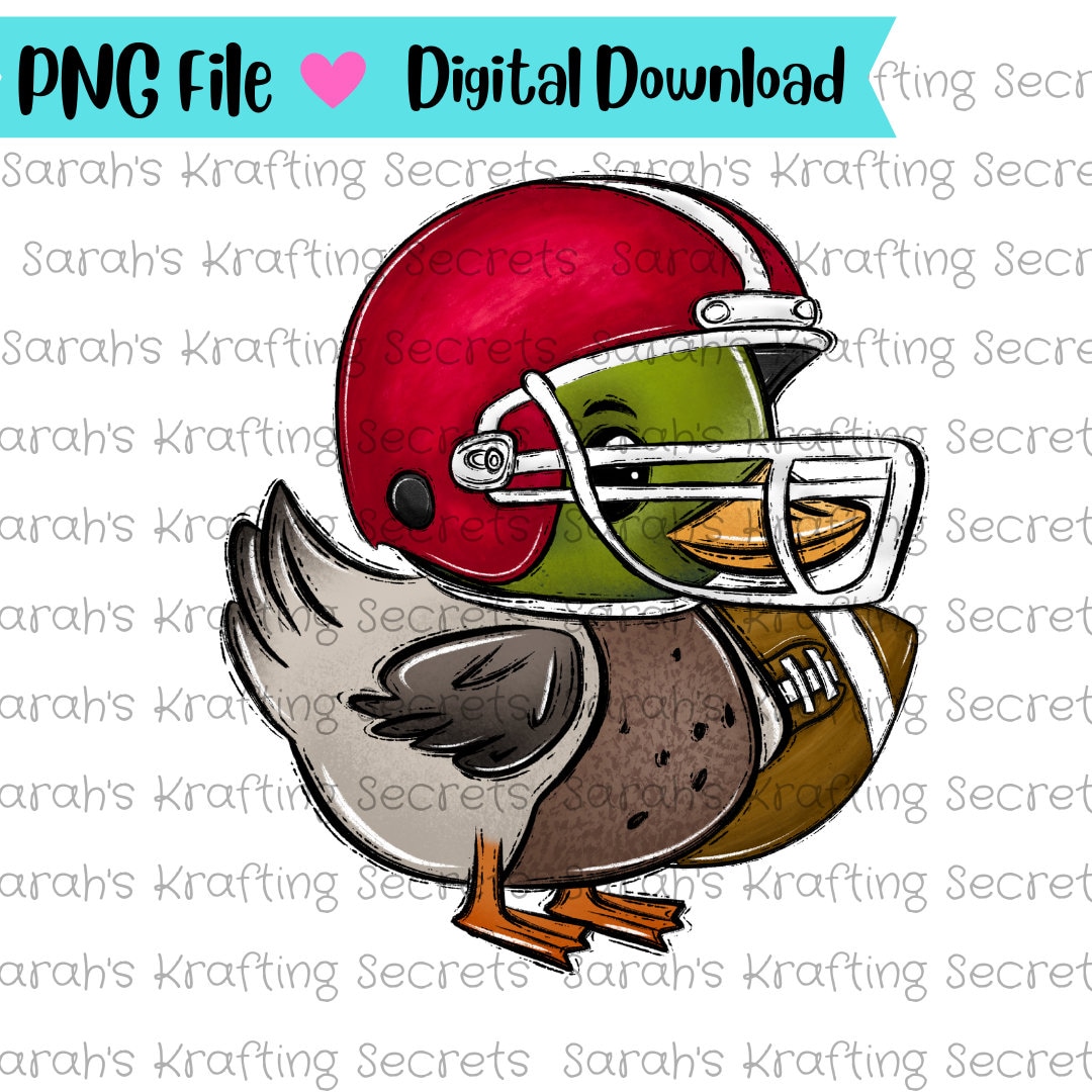 Football Duck PNG | Digital Download | Football Sublimation PNG | Duck ...
