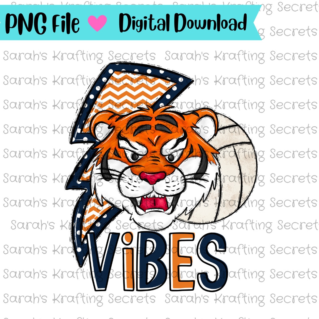 Tiger Vibes PNG Tiger Sublimation Design Volleyball PNG - Etsy Canada