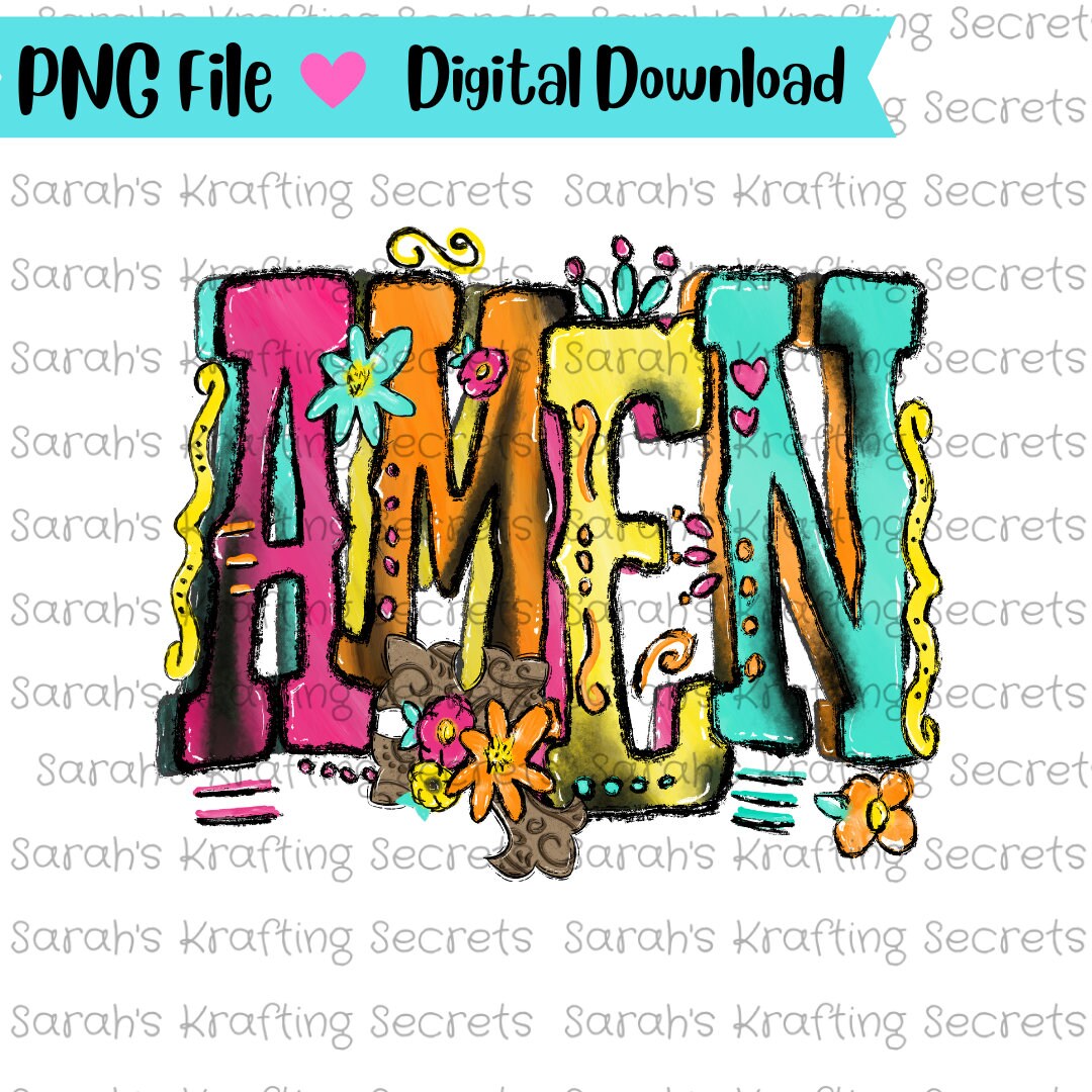 Western Amen PNG - Amen Sublimation Design - PNG File - Amen Png File ...
