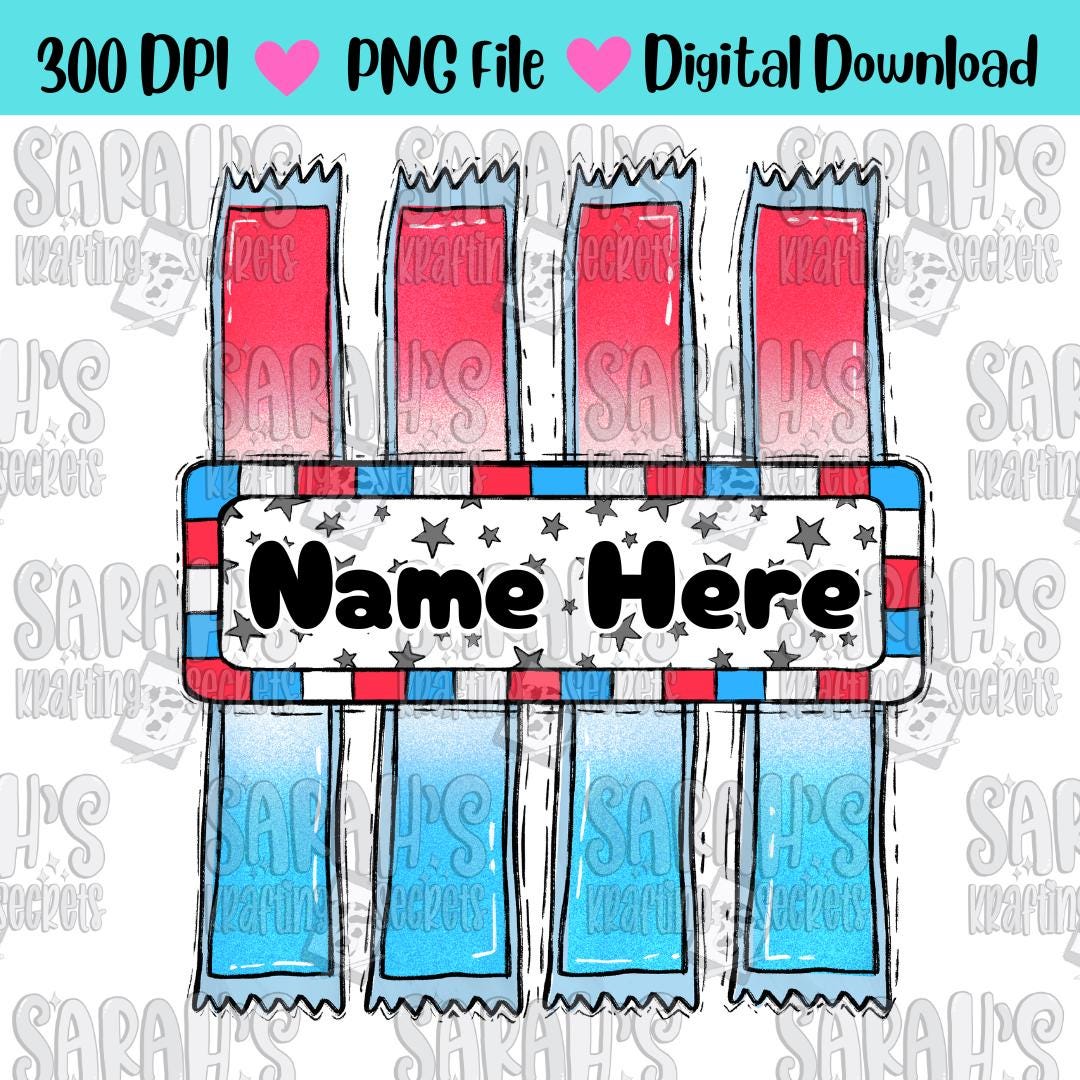 Boy Popsicles With Name Plate PNG - Boy 4th of July Popsicle ...