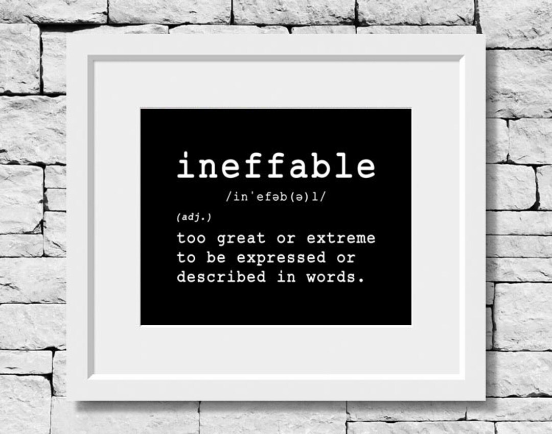 Ineffable Definition Writing Teacher Student Writer Writing - Etsy UK