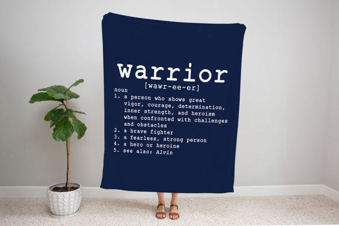 Warrior Definition Blanket, Inspiring Gift, Cancer Patient ...