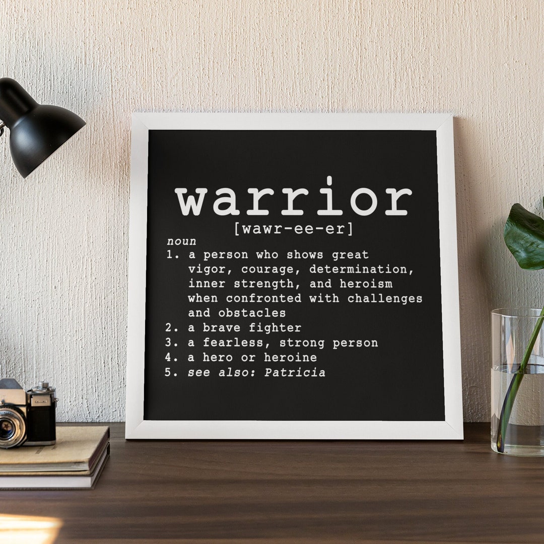 Personalized Warrior Definition, Inspiring Gift for Friend or Family ...