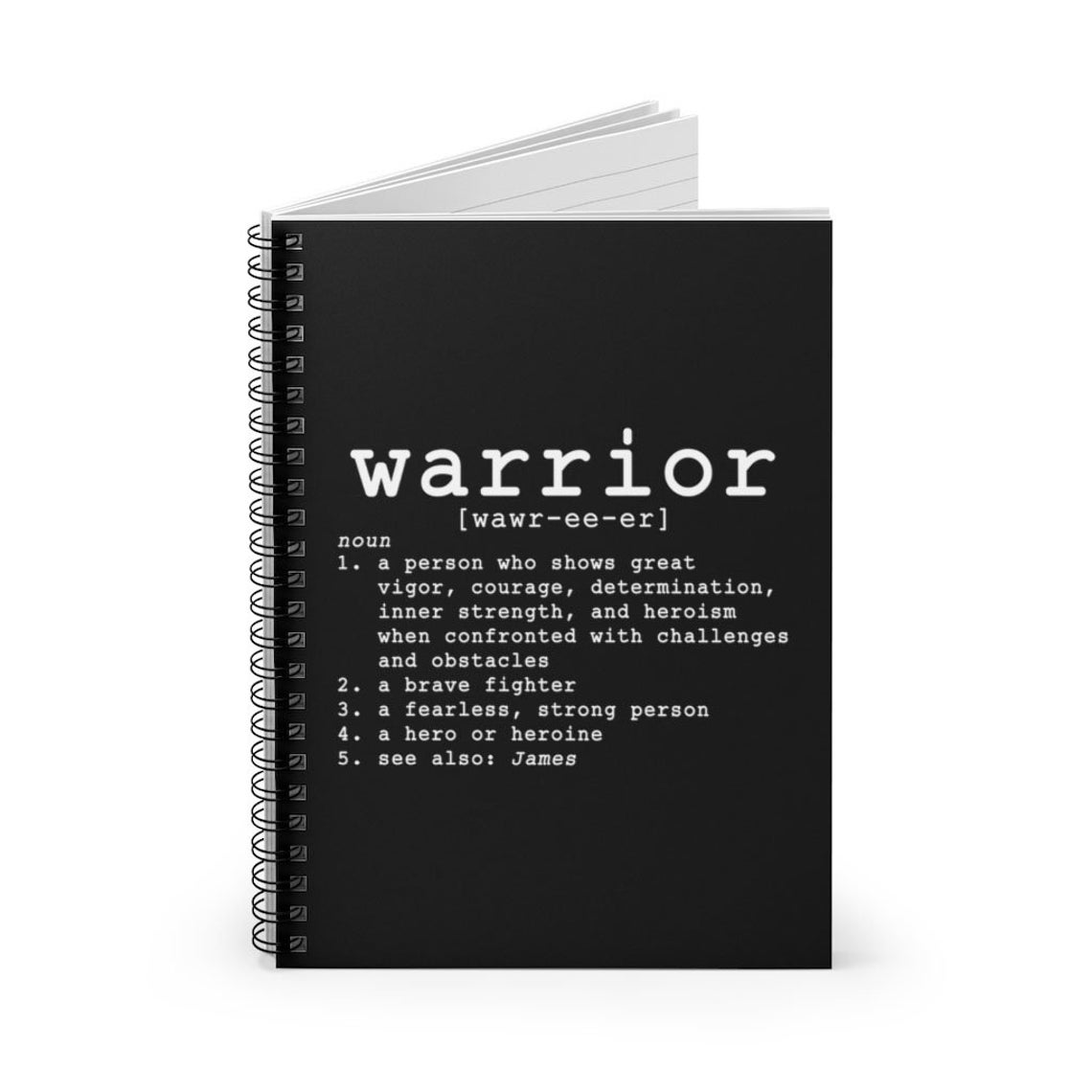 Warrior Definition Personalized Warrior Notebook Veteran | Etsy
