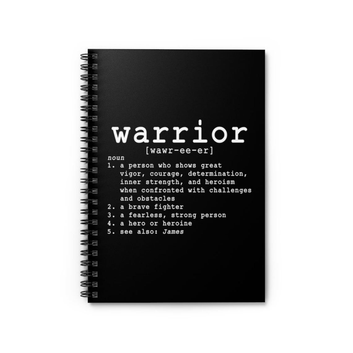Warrior Definition Personalized Warrior Notebook Veteran | Etsy