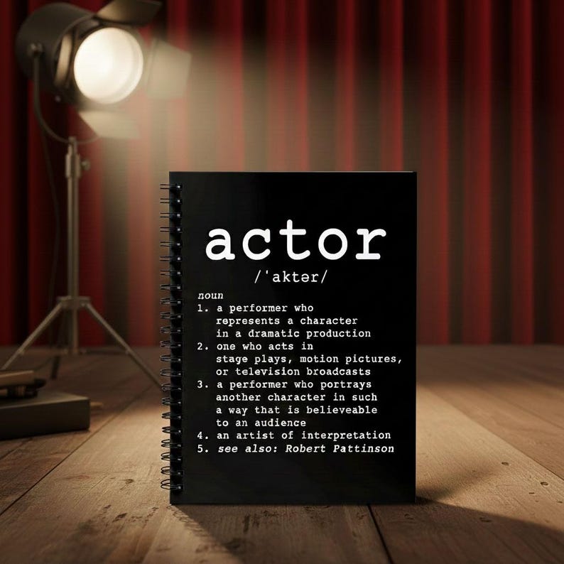 Personalized Actor Definition Notebook, Actor Gift, Theatre Gift ...