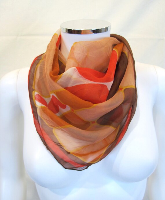 Vintage 60s/70s Sheer Mod Scarf - Gem