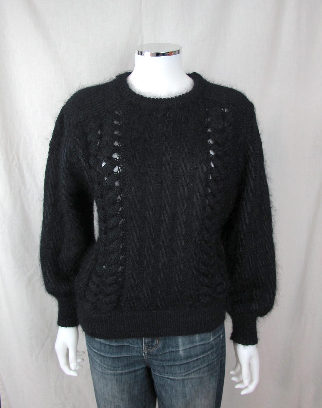 Vintage Sarah Taylor Collections Wool Ribboned Cable-knit Pullover ...