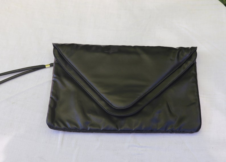 Vintage 70s Pacific Connections Black Wristlet Handbag Purse - Etsy
