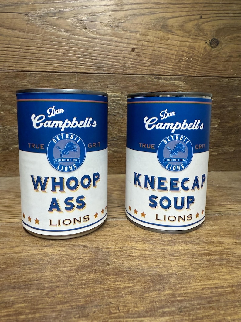 Detroit Lions Dan Campbell's Can of Kneecap Soup Downloadable Food Can ...
