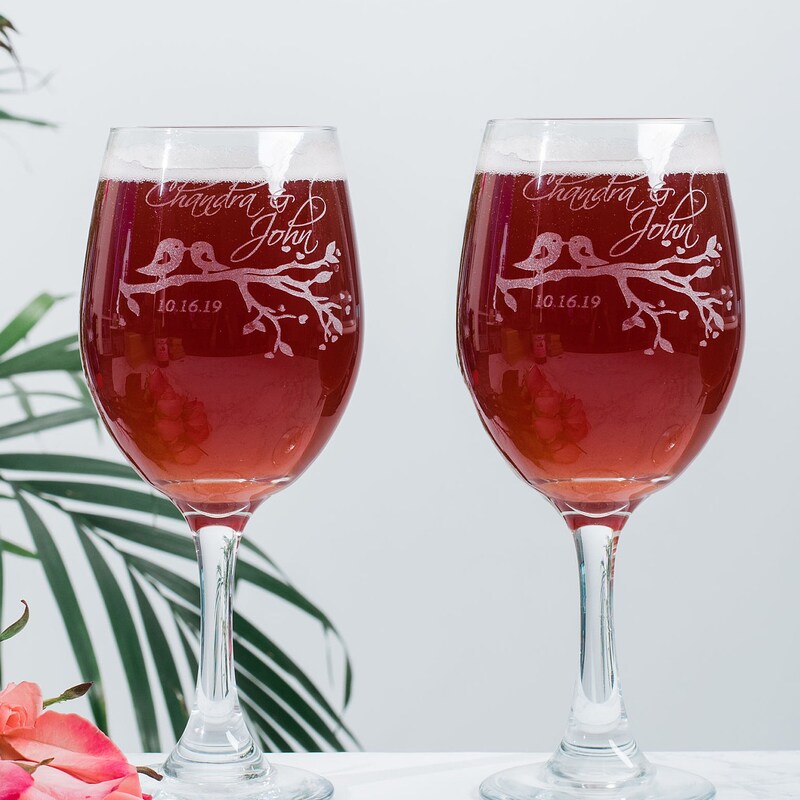 Wine Glass Set - Etsy