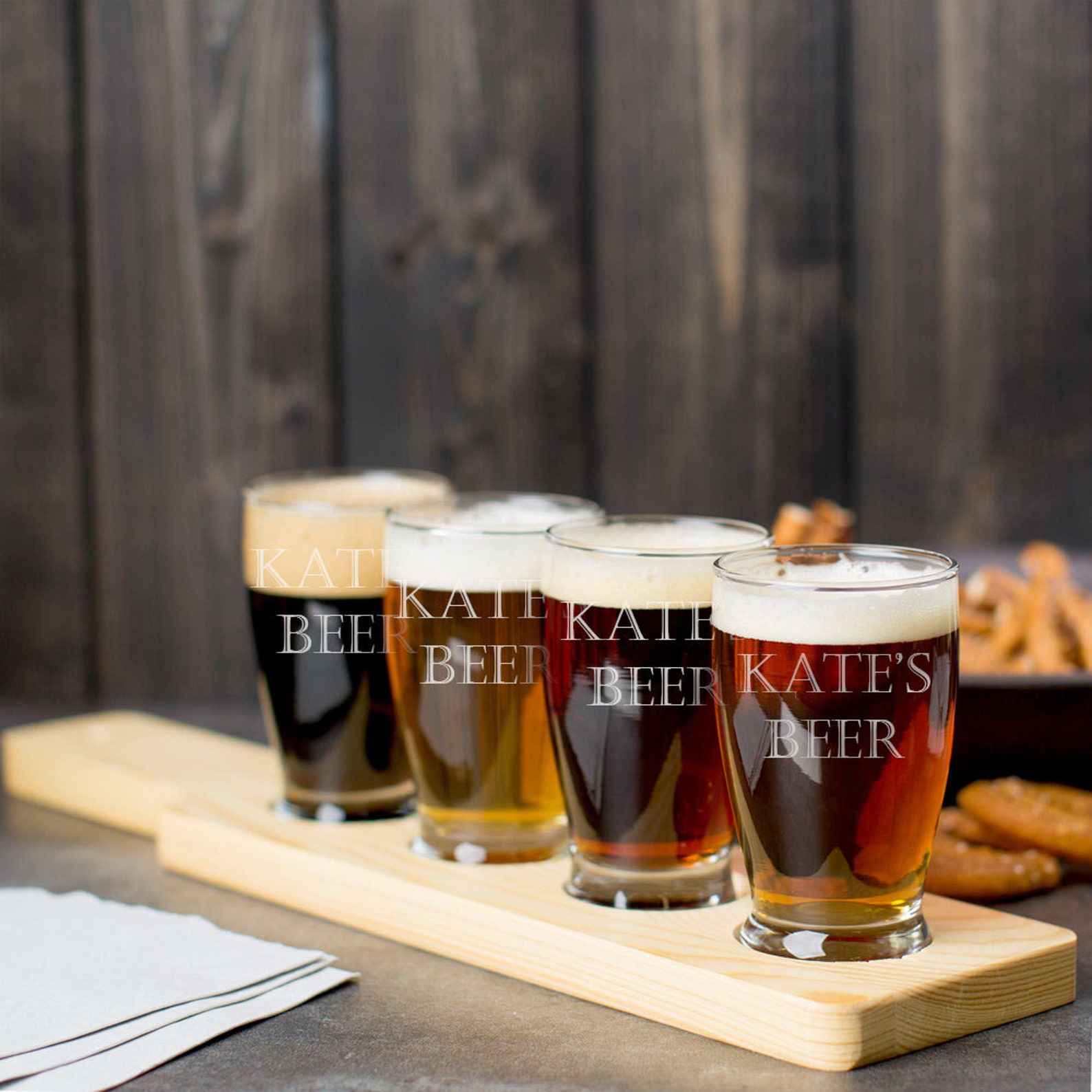 Custom Beer Flight Tray Beer Sampler Custom Beer Sampler - Etsy