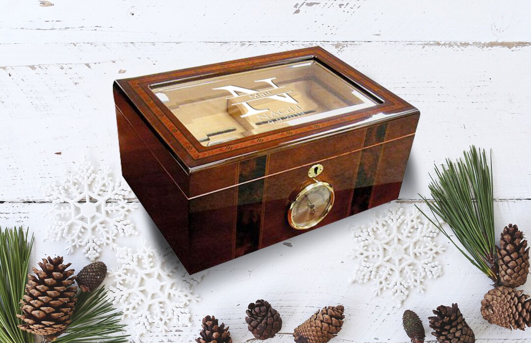 Cigar Humidor Box Gift for Holidays, Christmas Gift for Grandpa ...
