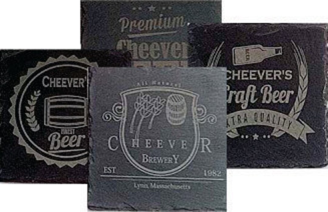 Personalized Stone Coasters Custom Slate Coasters Engraved Coasters ...