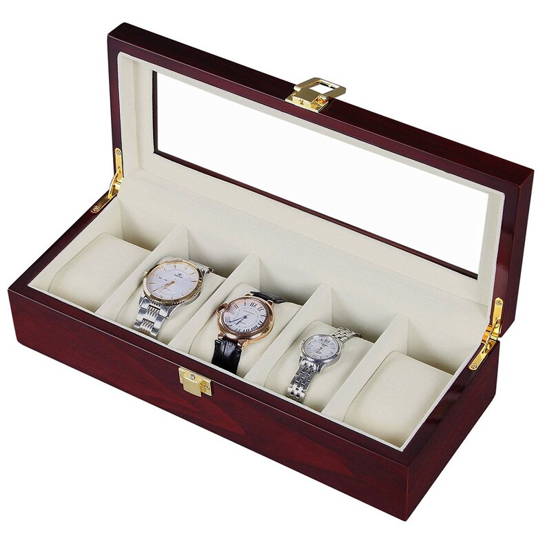 Personalized Watch Box Holds 5 Watches Watch Box for Him - Etsy