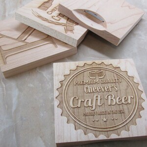 Personalized Craft Beer Coasters - Engraved Coasters - Beer Coaster ...