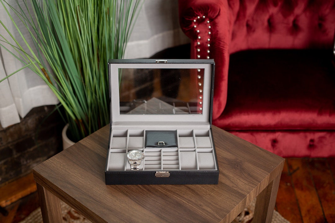 Monogram Watch Box, Watch Box for Women With Initials, Leather Watch ...