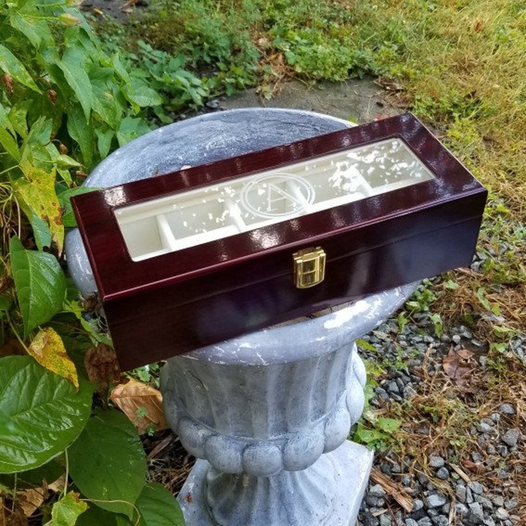 Custom Watch Case, Engraved 5 Watch Case, Personalized Watch Case ...