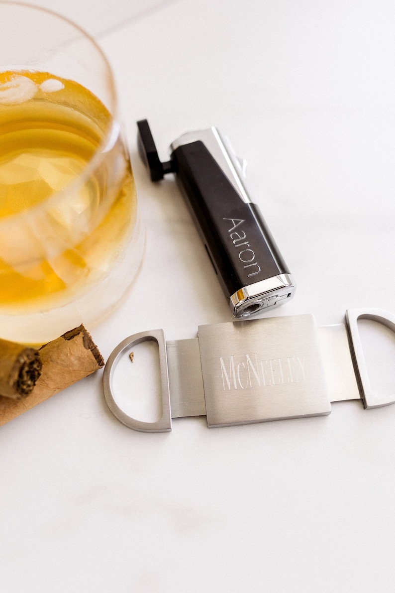 Engraved Lighter, Bullet Cigar Cutter, Custom Cigar and Lighter Kit ...