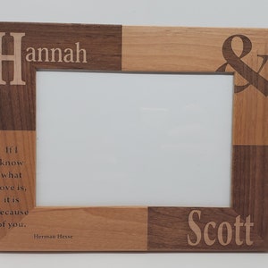 Engraved Wedding Frame, Custom Engraved Frame, Personalized Wedding ...