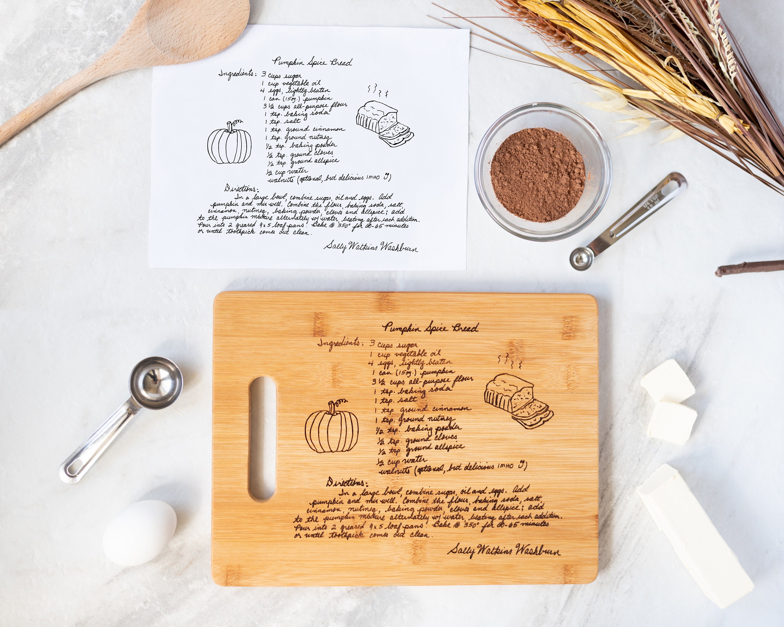 Best Selling Recipe Cutting Board, Featured in Redbook Magazine Gift ...