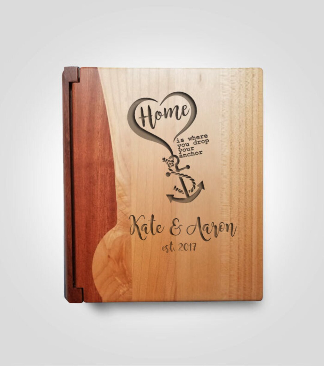 Family Home Photo Album, You're My Anchor Picture Album, Engraved Photo ...