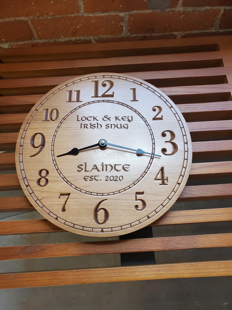 Personalized Wall Clock, Custom Clock, Engraved Wood Clock for Wedding ...