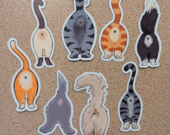 Cat Butt Vinyl Sticker Pack - Etsy