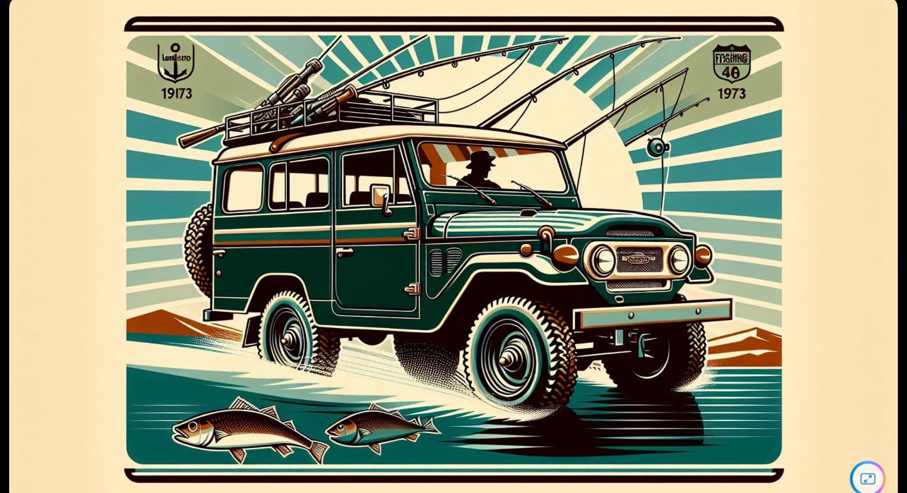 1973 Toyota Land Cruiser Digital Poster Fisherman Version - Etsy