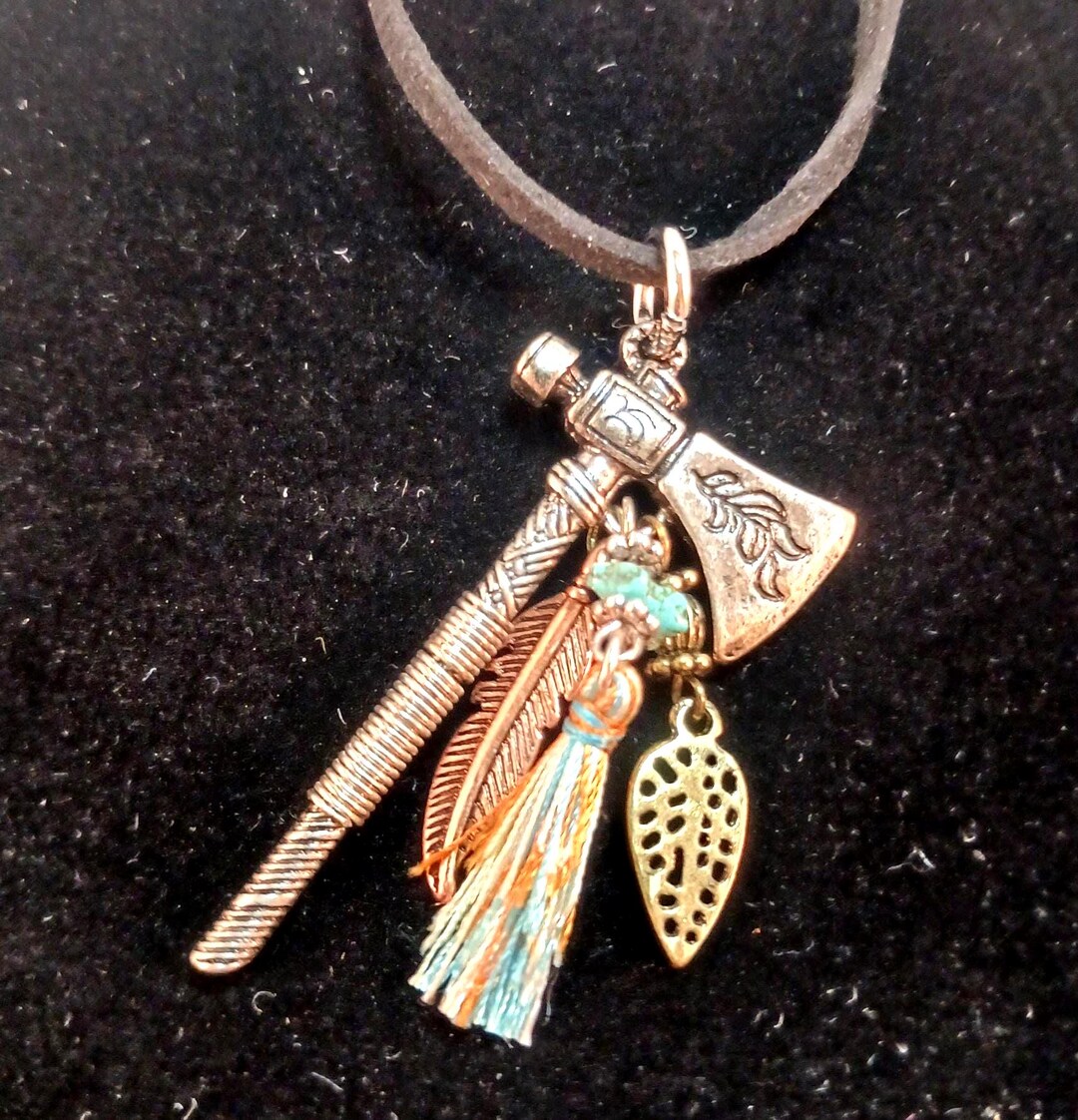 Tomahawk Pendant With Charms, Southwest Style Jewelry, # 405 - Etsy