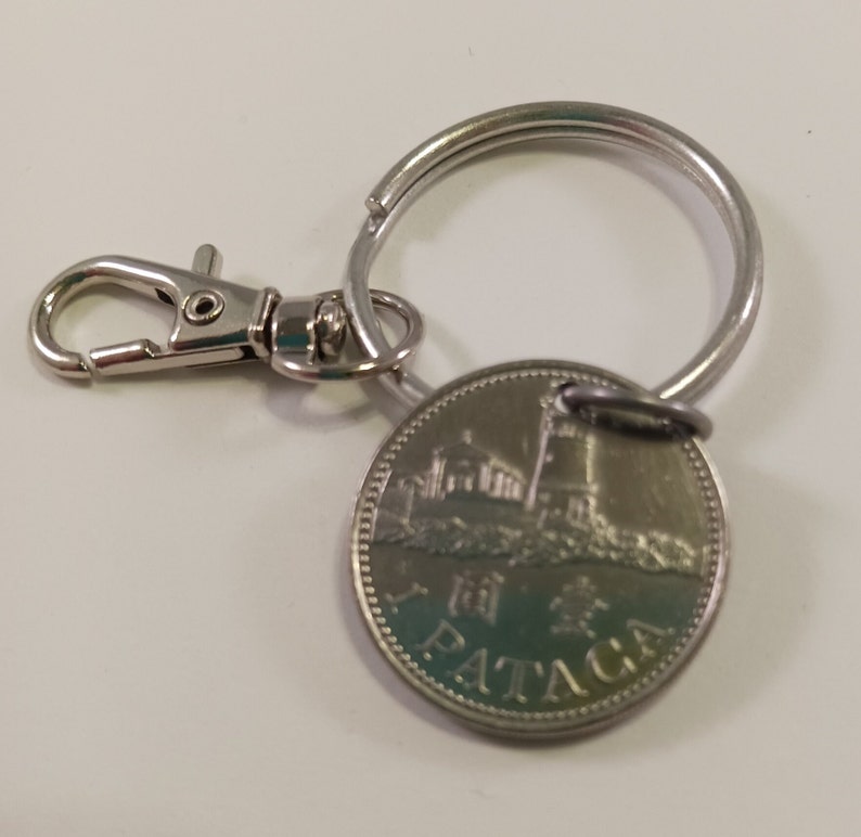 Macau Coin Key Chain-key Ring, Year 2007, 51 - Etsy