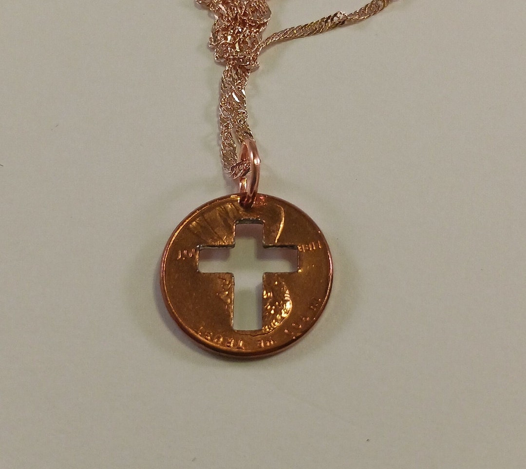 Penny Cross Cut Out Pendant Necklace, United States Coin, # 4 - Etsy