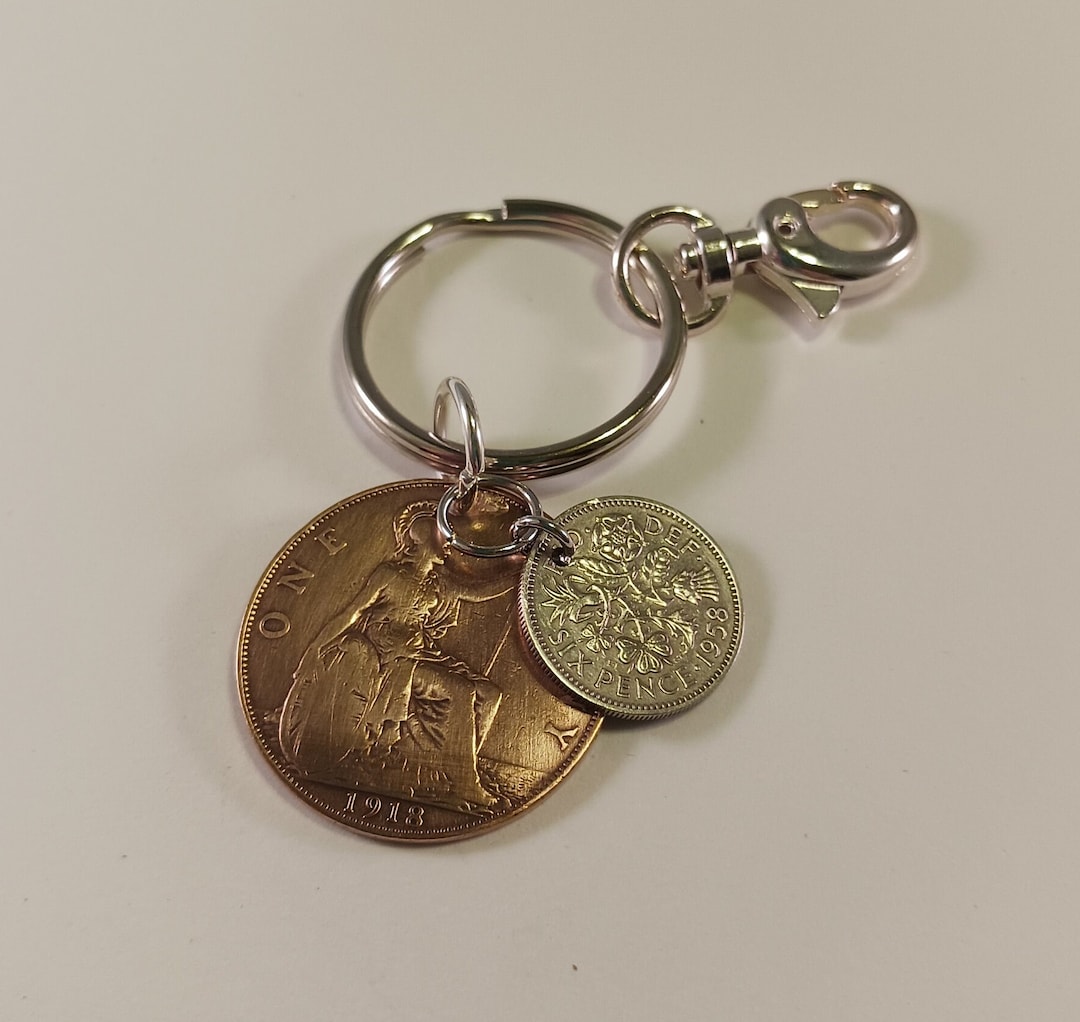 Keyring for the Groom, Vintage Coins, Silver Keyring With Clip, 25 - Etsy